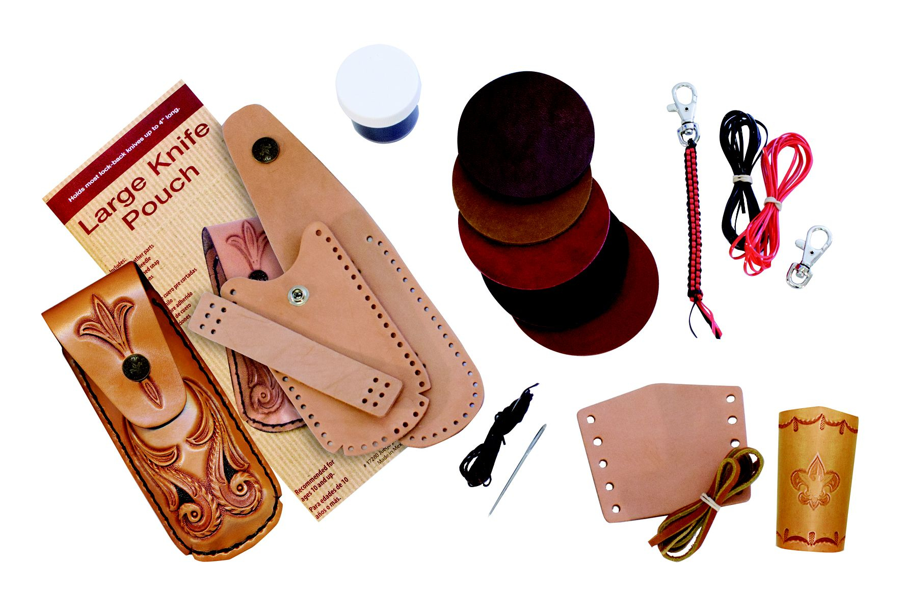 Leatherwork All In One Merit Badge Knife Sheath Craft Kit - Official ...